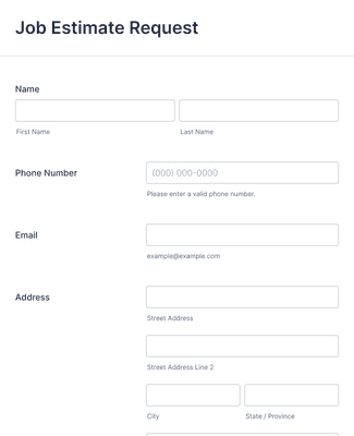 Job Estimate Request Form Template | Jotform