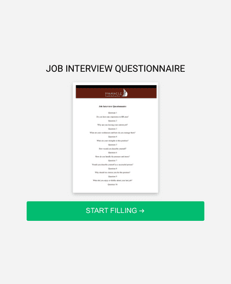 JOB INTERVIEW QUESTIONNAIRE Form Template | Jotform