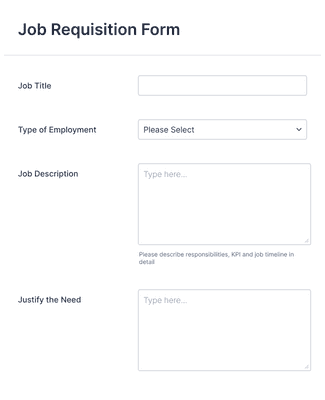 Job Requisition Form Template | Jotform