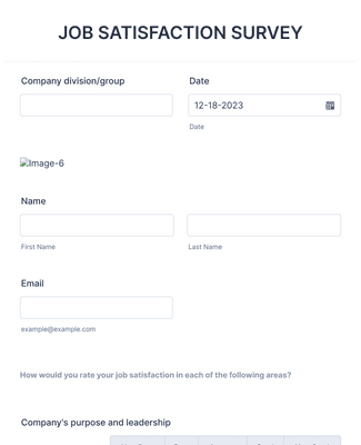 Job Satisfaction Survey Form Template | Jotform