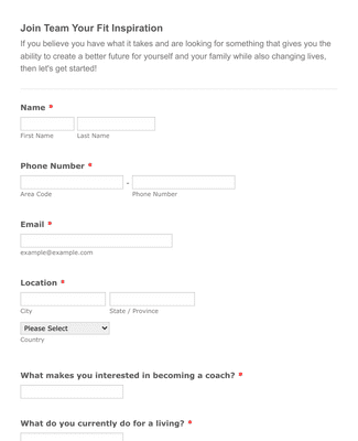 Join My Team Form Template | Jotform
