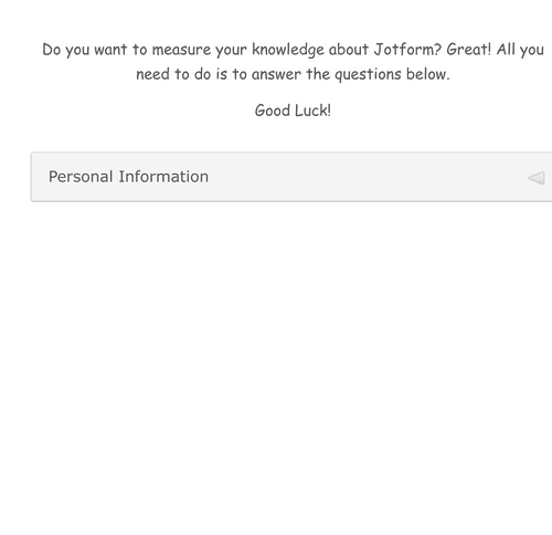 Jotform Quiz Form Template | Jotform