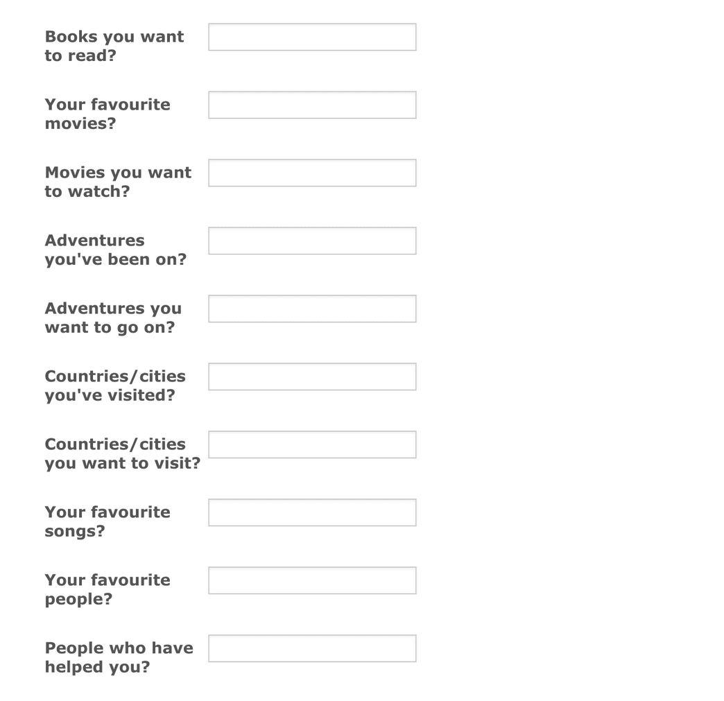 Journal Prompts Form Template | Jotform