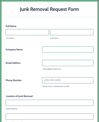 Junk Removal Request Form Template | Jotform