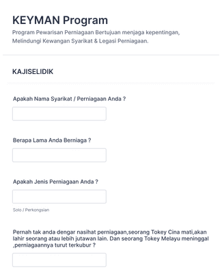 Keyman program Form Template | Jotform