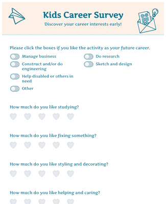 Kids Career Survey Form Template | Jotform