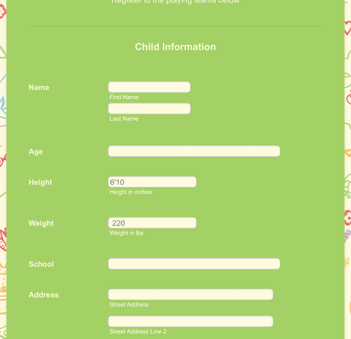 KIDS CLUB MEMBERSHIP REGISTRATION Form Template | Jotform