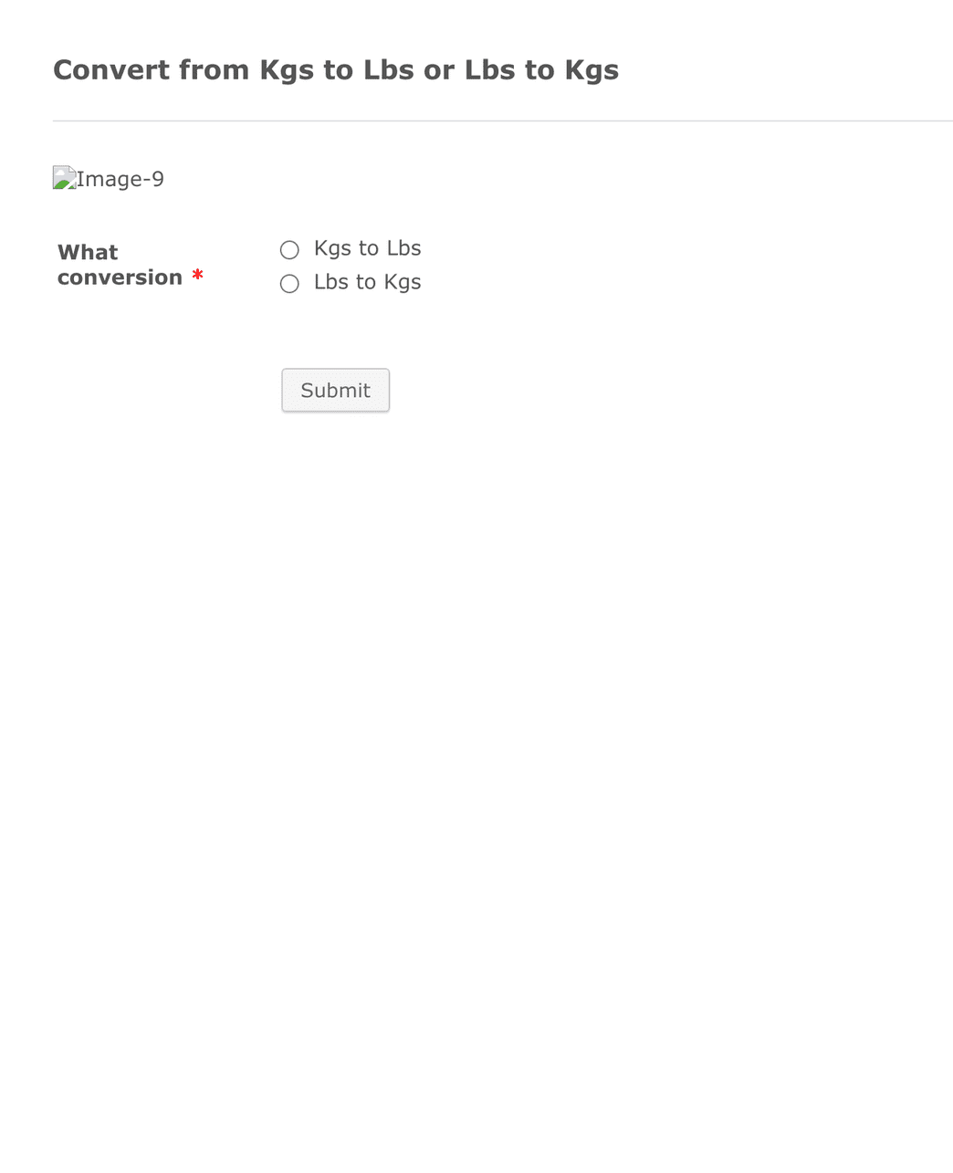 Kilograms To Pounds Conversion Form Template Jotform