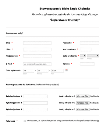 Formularz Nominacji Pracownika Szablon Formularza | Jotform
