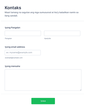 Kontak form sa tagalog Form Template | Jotform