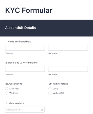 KYC Formular Formularvorlage | Jotform