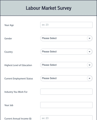 Labour Market Survey Form Template | Jotform