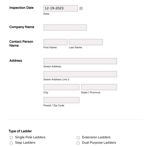 Ladder Inspection Form Template | Jotform