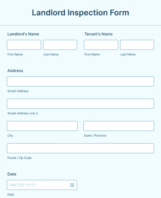 Landlord Inspection Form Template | Jotform