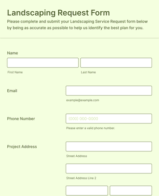 Landscaping Request Form Template | Jotform
