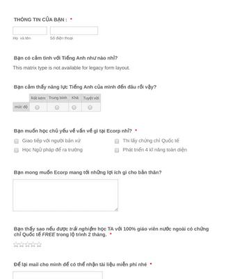 Class Evaluation Survey in Vietnamese Form Template | Jotform