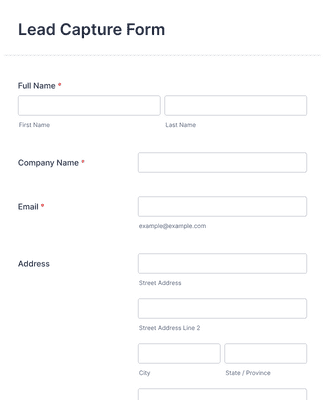 Lead Capture Form Template | Jotform