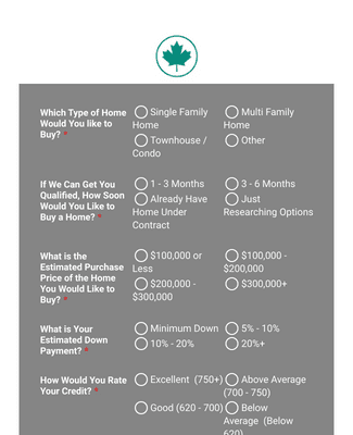 Lead King Course Demo Mortgage Survey Form Template | Jotform