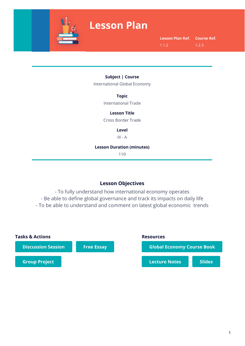 Lesson Plan Template - PDF Templates | Jotform