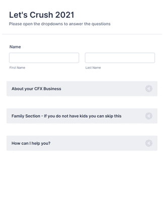 Let's Crush 2021 Form Template | Jotform