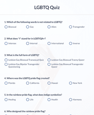 LGBTQ Quiz Form Template | Jotform