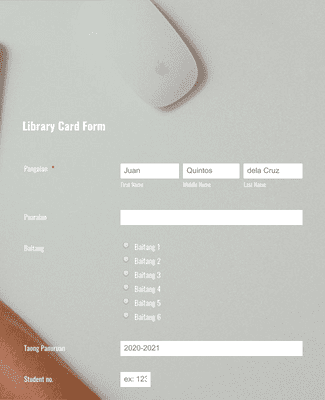 Library Card Form Template | Jotform