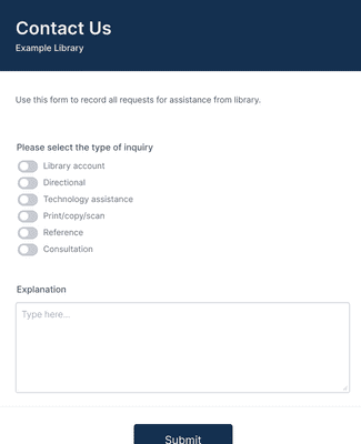 Library Interaction Form Template | Jotform