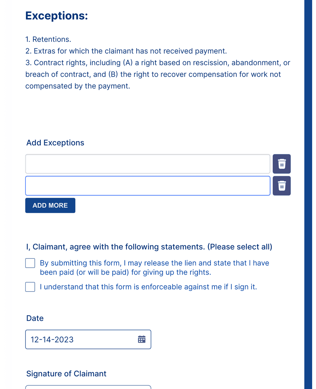 Lien Release Form Template | Jotform