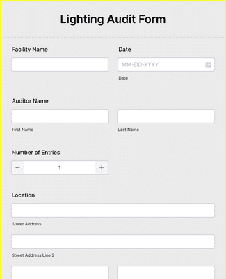 Lighting Audit Form Template | Jotform