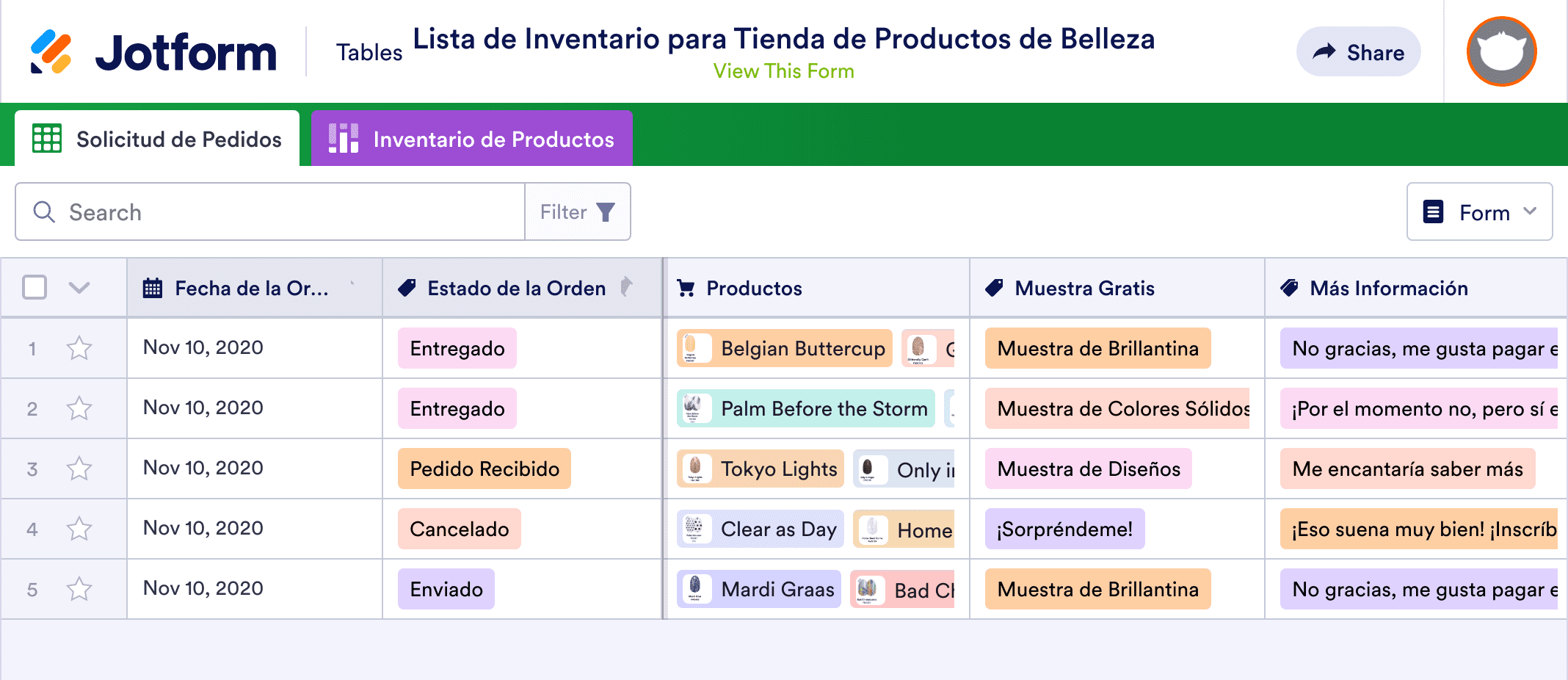 Formato De Inventario En Excel