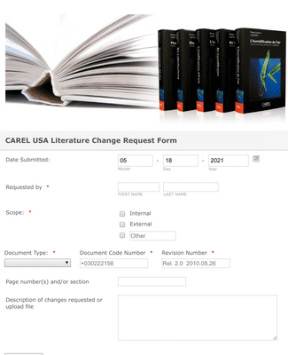 Literature Change Request Form Template | Jotform