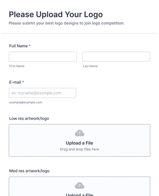 Logo Competition Upload Form Template | Jotform