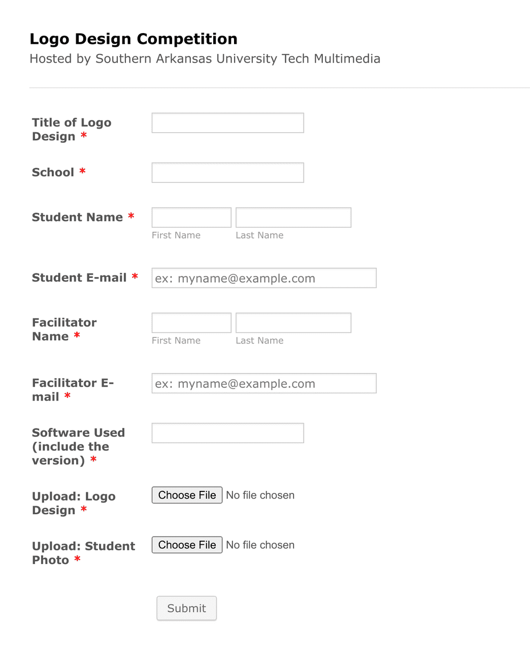 Logo Design Competition Form Template | Jotform