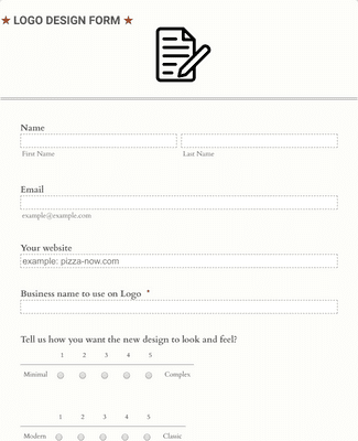 Logo Design Form Template | Jotform