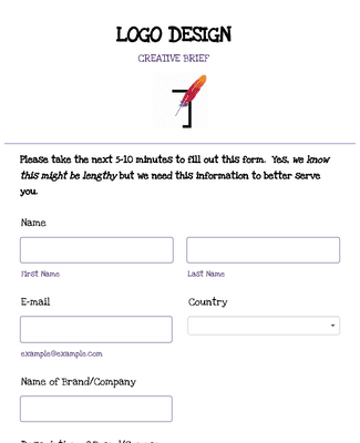 Logo Design Request Form Template | Jotform
