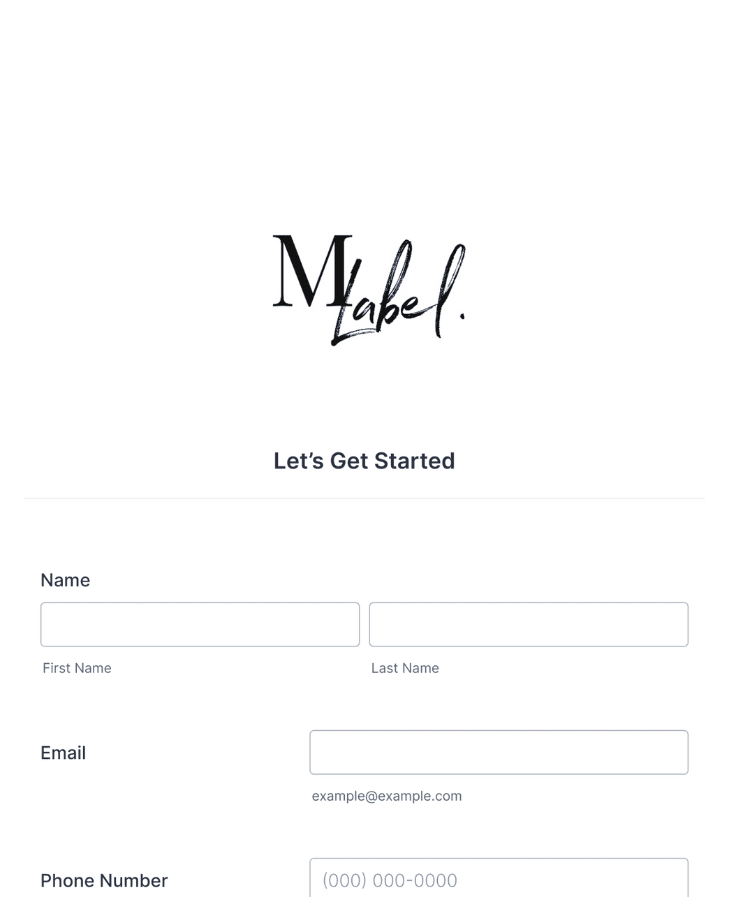 M Label Form Template | Jotform