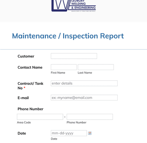 Maintenance Inspection Request Form Template | Jotform