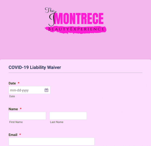 Makeup, Lashes and Brow Services COVID-19 Liability Waiver Form ...