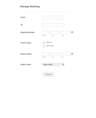 Manage Booking Form Template | Jotform
