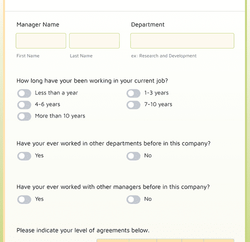 Manager Effectiveness Survey Form Template | Jotform