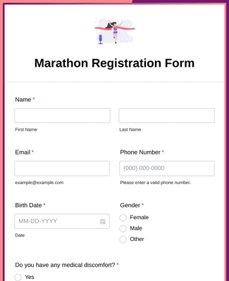 Marathon Registration Form Template | Jotform