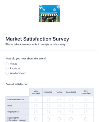 Market Satisfaction Survey Form Template | Jotform
