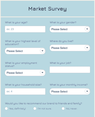 Market Survey Form Template | Jotform