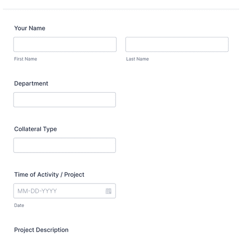 Marketing Collateral Request Form Template | Jotform