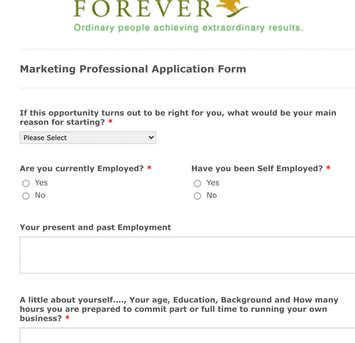 Marketing Professional Application Form Template | Jotform