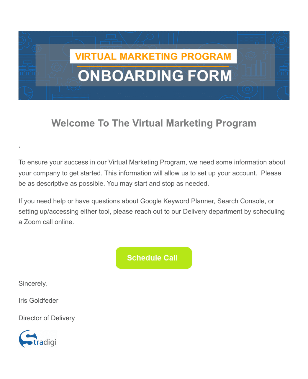 Marketing Program Onboarding Form Template | Jotform