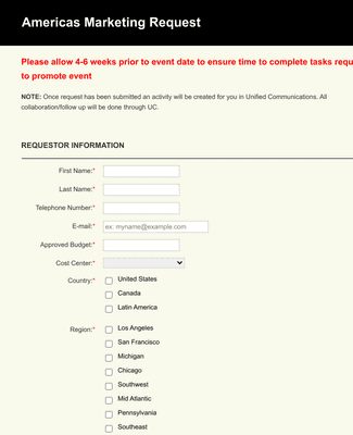 Marketing Request Form 2 Form Template | Jotform
