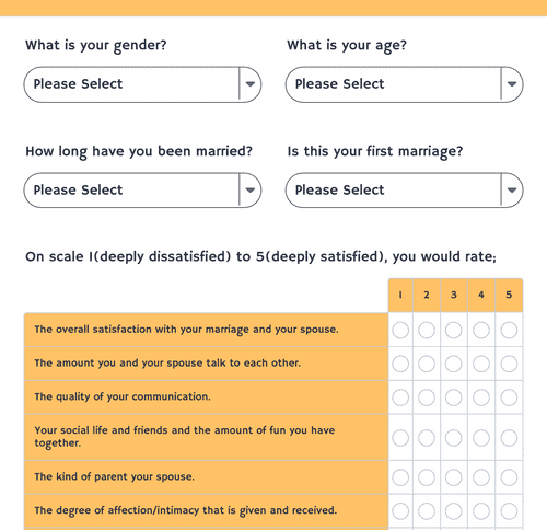 Marriage Satisfaction Survey Form Template | Jotform