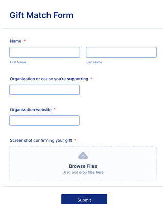 Matching Gift Form Template | Jotform