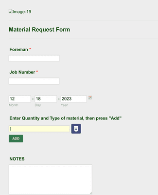 Material Request Form Template | Jotform